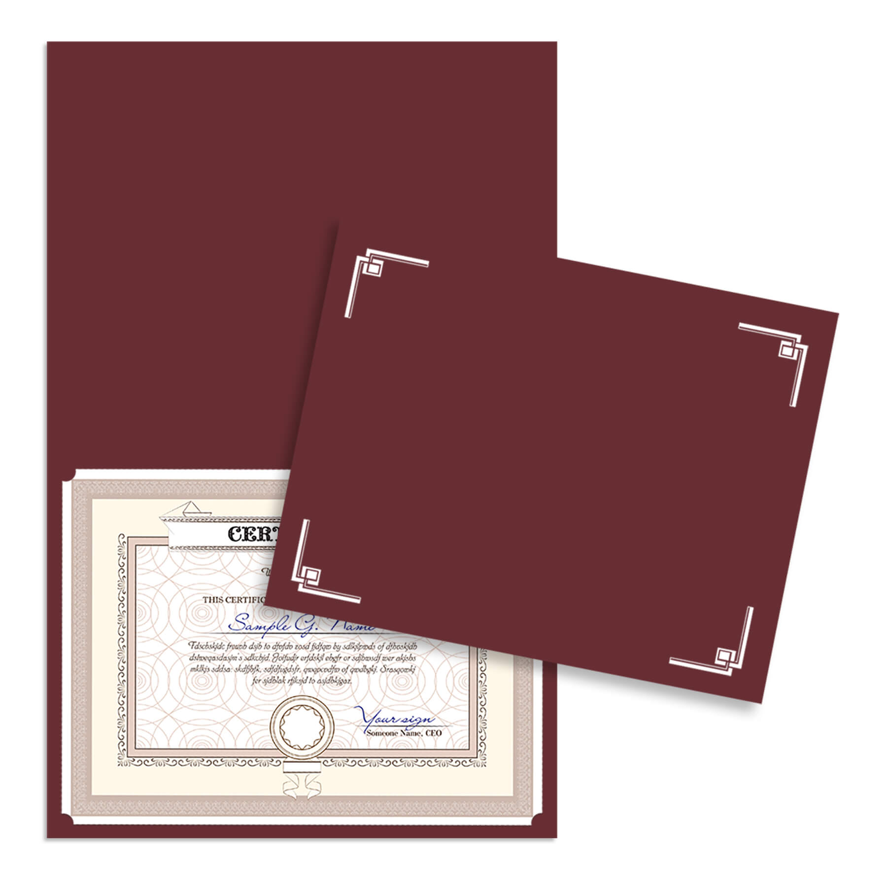 Fey Promo - Linen Certificate Holder