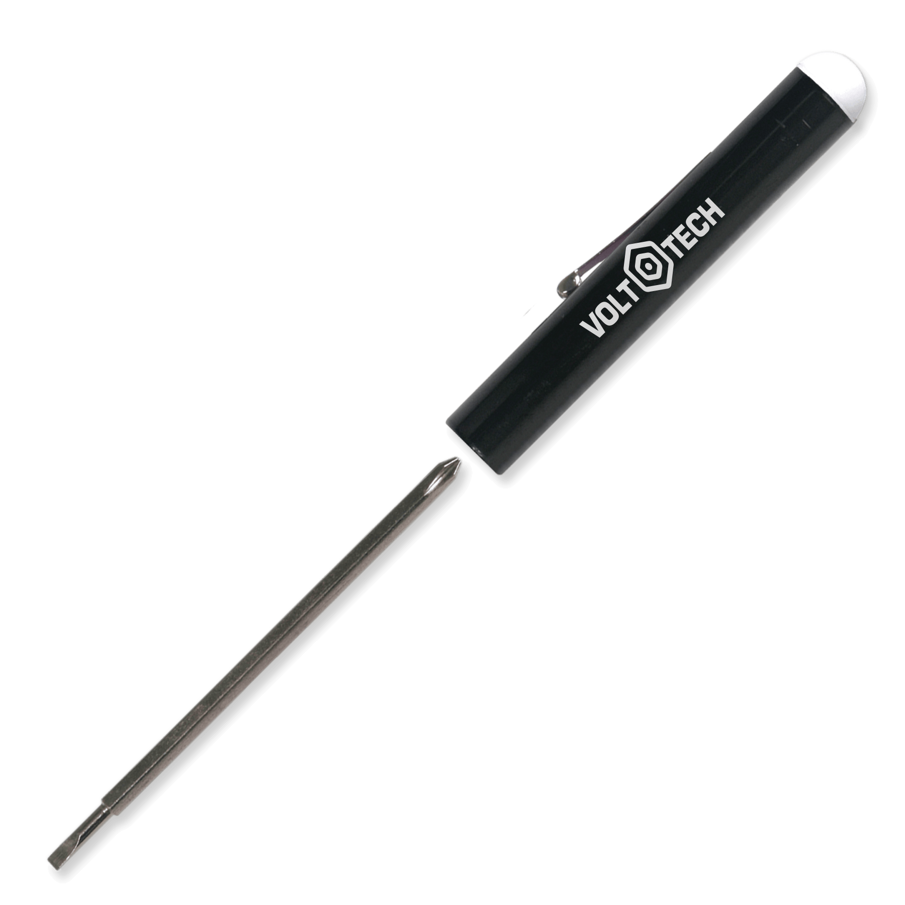 Pocket Screwdriver Reversible Tech Blade + Button Top - Fey Promo